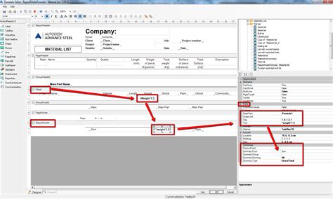 Invalid Syntax In External Bom Customized Templates In Advance Steel