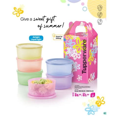 Readystock Tupperware Summer Fresh Round Set 6 530ml Shopee Malaysia