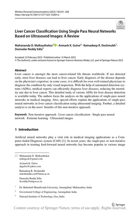 Liver Cancer Classification Using Single Pass Neural Networks Based On
