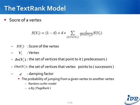 Ppt Textrank Bringing Order Into Texts Powerpoint Presentation
