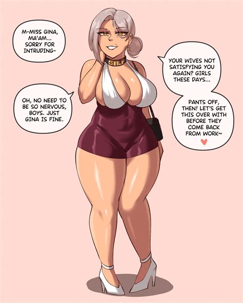 Rule 34 1girls Breasts Choker Cleavage Collar Female Gilf Gina Ambers