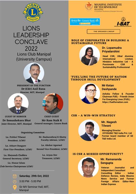 prithvi tilwani on linkedin lions leadership conclave is an annual
