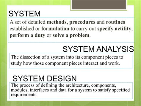 systems analysis and design pptx