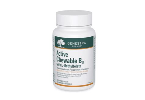 Genestra Brands Active Chewable B12 W L Methylfolate 60t Natures Source