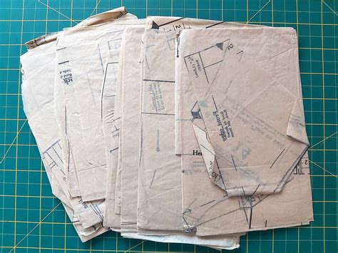 Vintage Sewing Pattern Printed Tissue Paper Paper Ephemera Junk Journals Scrapbooking Paper