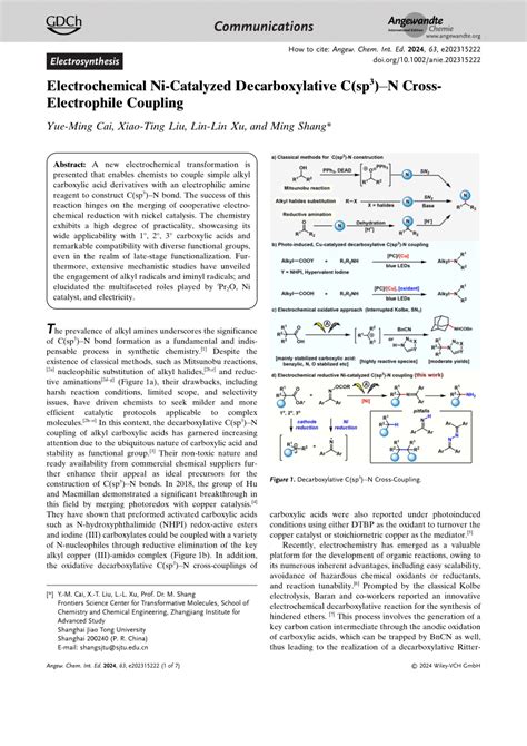Electrochemical Ni‐catalyzed Decarboxylative C Sp −n Cross‐electrophile