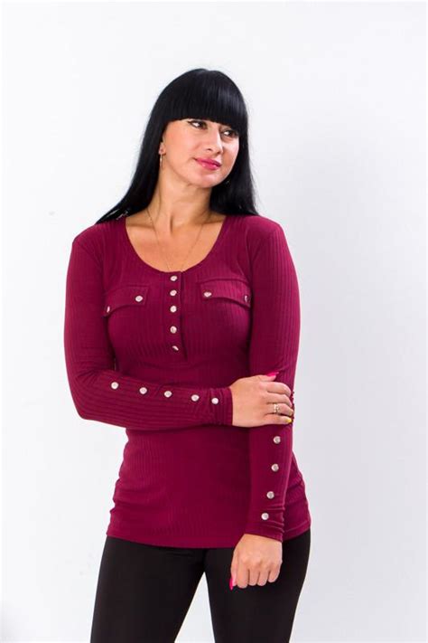 Женский молодежный бордовый лонгслив — ціна 270 грн у каталозі