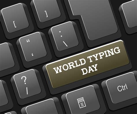 Premium Vector World Typing Day
