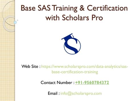 PPT Base Sas Training Sas Base Course With ScholarsPro PowerPoint Presentation ID
