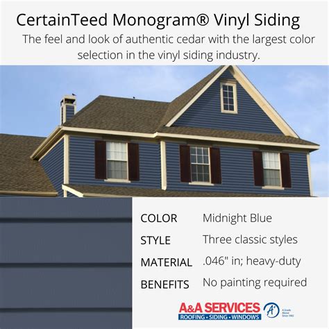 Certainteed Vinyl Siding Color Chart Certainteed Monogram 53 Off
