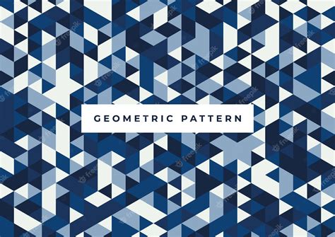 Premium Vector Blue Triangle Geometric Pattern Background