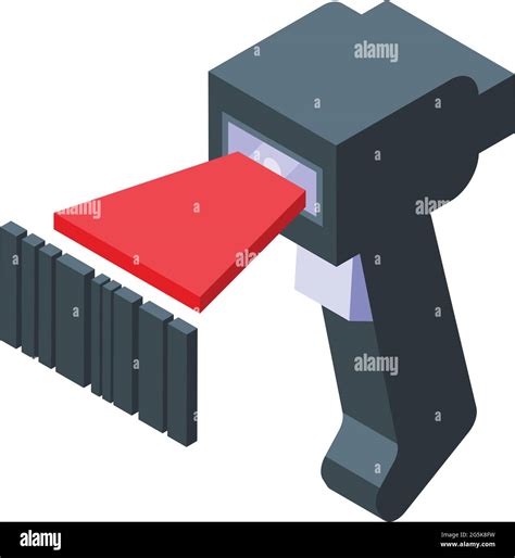 Product Scanner Icon Isometric Vector Barcode Scanner Supermarket Code Scan Stock Vector Image