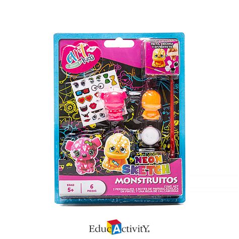 Monstruitos Neón Sketch Educactivity