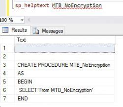 Encrypting Stored Procedure View Function In SQL Server My Tec Bits