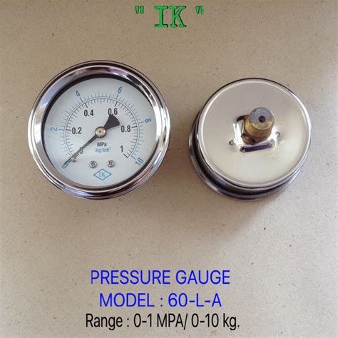 Ik Pressure Gauges Ik2 5 นิ้ว 0 10kg 1 Mpa ออกหลัง เกลียว 1 4 Npt Inztru By เด็กช่างวัด