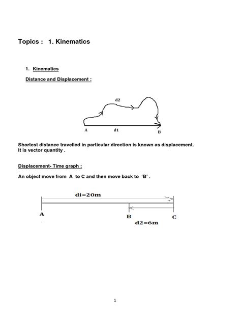 kinematics pdf velocity acceleration