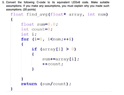 Solved 5 ﻿convert The Following C Code To Its Equivalent
