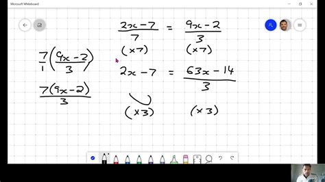 Solving Equations With Unknowns On Both Sides And Brackets And Fractions Youtube