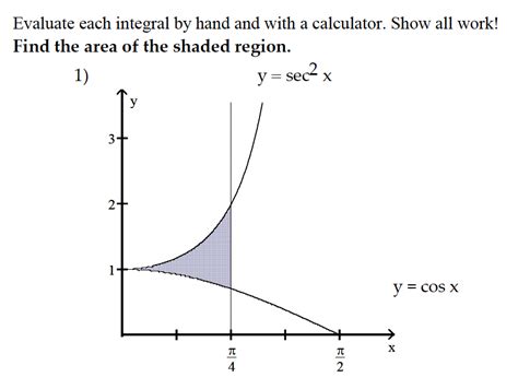 solved evaluate each integral by hand and with a calculator