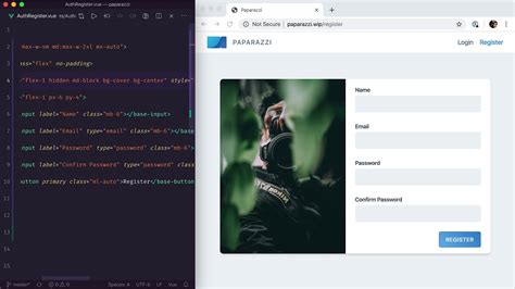 authentication pages — single page laravel m03e03 youtube
