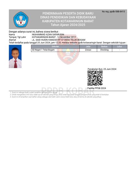 Bukti Ppdb Muhammad Azan Safarudin Pdf