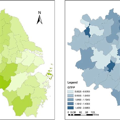 Spatial And Distribution Of The Ecs And Gtfp In 2018 Download