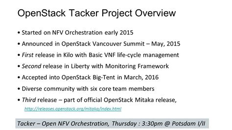 project tacker open platform for nfv orchestration opnfv design summit