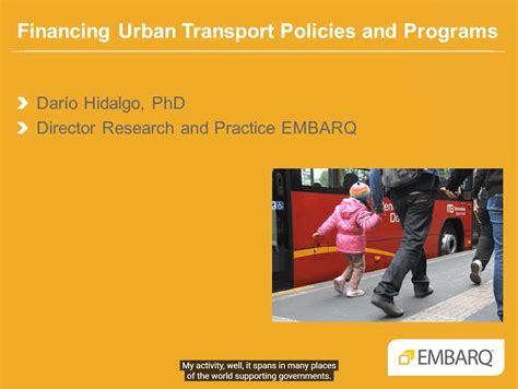 Financing Urban Transportation Policies And Programs Changing Transport