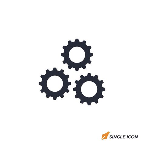Gear Icon Illustration Gear Symbol Isolated On White Background 47795107 Vector Art At Vecteezy