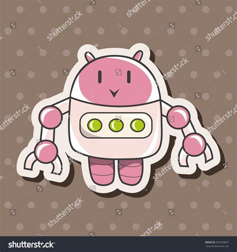 Robot Theme Elements Vectoreps vector de stock libre de regalías Shutterstock