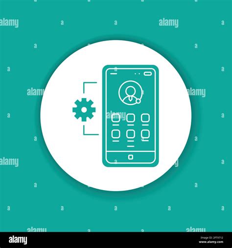 Mobile Application Management Color Glyph Icon UI UX GUI Design Element Editable Stroke Stock