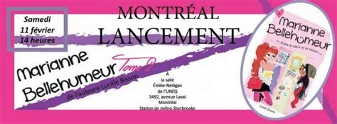 Lancement De Marianne Bellehumeur Tome 2 De Lucille Bisson Uneq