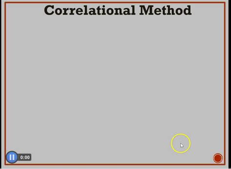 Correlational Method