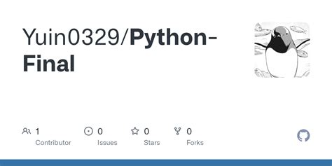 Github Yuin0329python Final