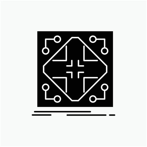 Data Infrastructure Network Matrix Grid Glyph Icon Vector Isolated