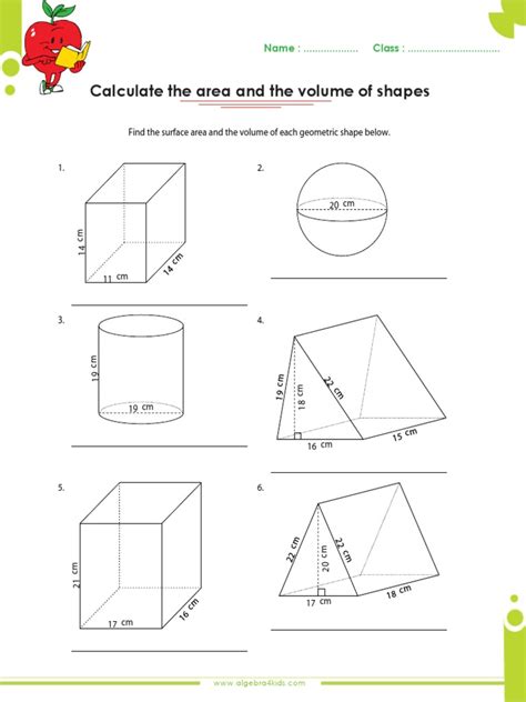 calculating surface area and volumes of mixed shapes pdf surface