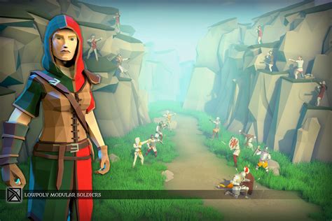 Lowpoly Modular Soldiers Medieval Fantasy Series 3d Characters Unity Asset Store