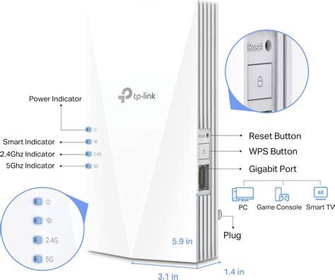 Tp Link Ax3000 Wifi 6 Range Extender Internet Booster Re700x Doble Banda Modo Ap Con Puerto