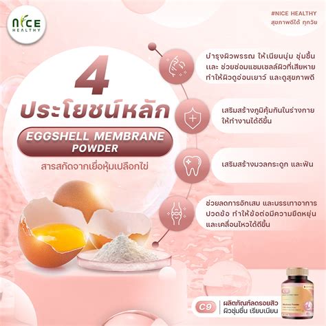 4 ประโยชน์หลัก Eggshell Membrane Powder หนึ่งในสารสกัดสุดพรีเมี่ยม ผลิตภัณฑ์ C9 เป็นตัวช่วยในการ