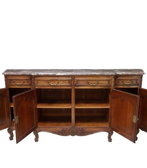 French Provincial Louis Xv Grand Regence Style Breakfront Sideboard For
