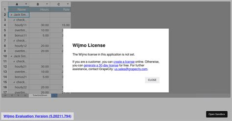 Wijmo React Forked Codesandbox