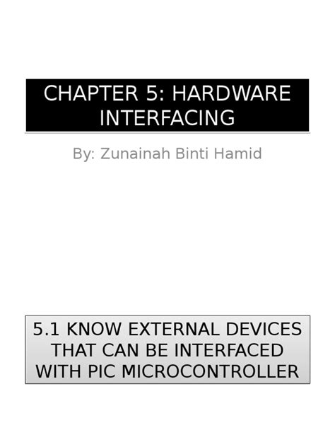 Chapter 5 Hardware Interfacing Pdf Digital Signal Analog To