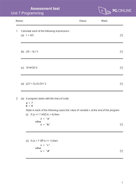 Unit Assessment Programming Concepts And Pseudocode Studocu