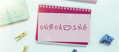 Text Caption Presenting Onboarding Word For Action Process Of