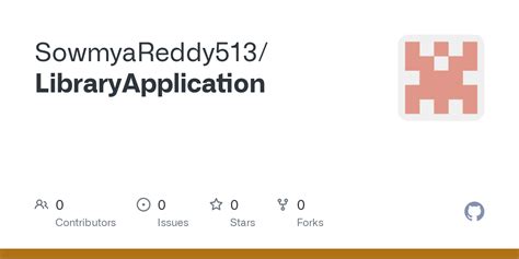 GitHub SowmyaReddy LibraryApplication