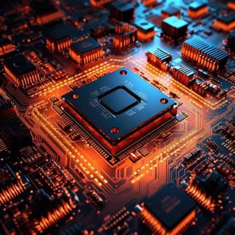 Premium Ai Image Computer Chip Semiconductor Data Abstraction