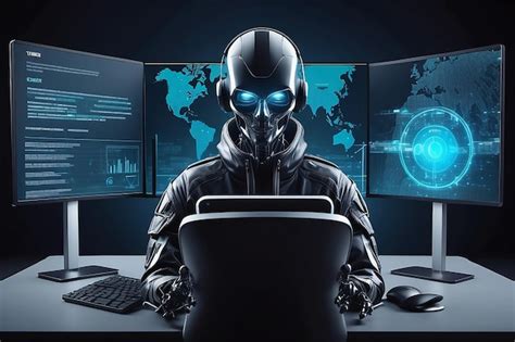 Premium Photo Users Show Alert About Using Smart Technologyai With A Virtual Screen On Computer