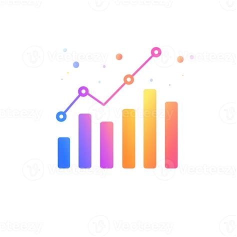 Colorful Data Visualization With Colorful Bars And A Line Graph Representing Statistics