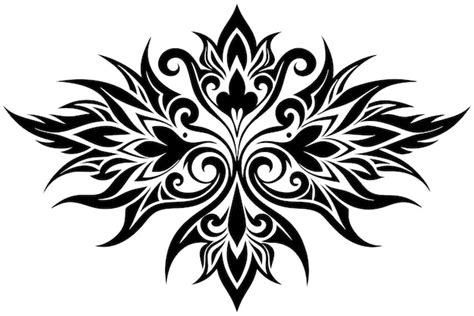 A Black And White Symmetrical Vector Illustration Premium Ai Generated Vector