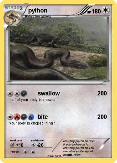 Pokémon Python 70 70 Swallow My Pokemon Card